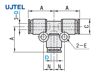 One-Touch Couplings - Tee Unions | MISUMI | MISUMI Vietnam
