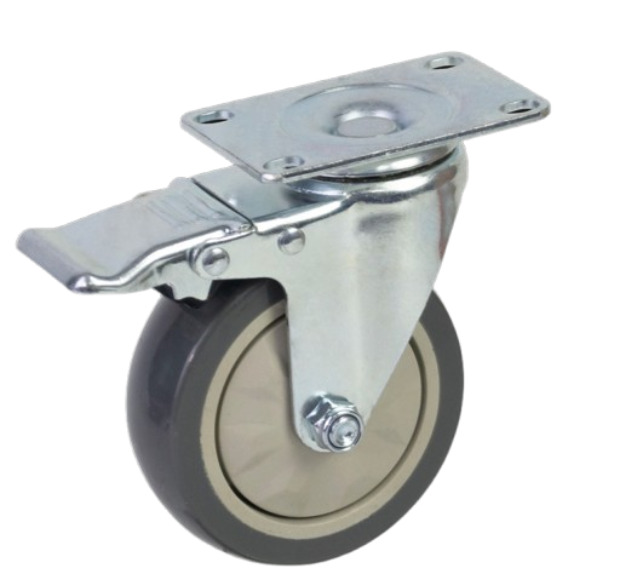 Medium Load Grey TPU Caster Swivel Type with Stopper VNM | MISUMI ...